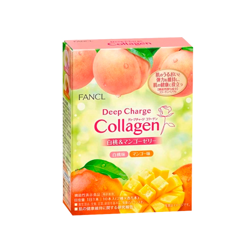 Deep Charge коллаген со вкусом персика и манго, Fancl, 10 стиков
